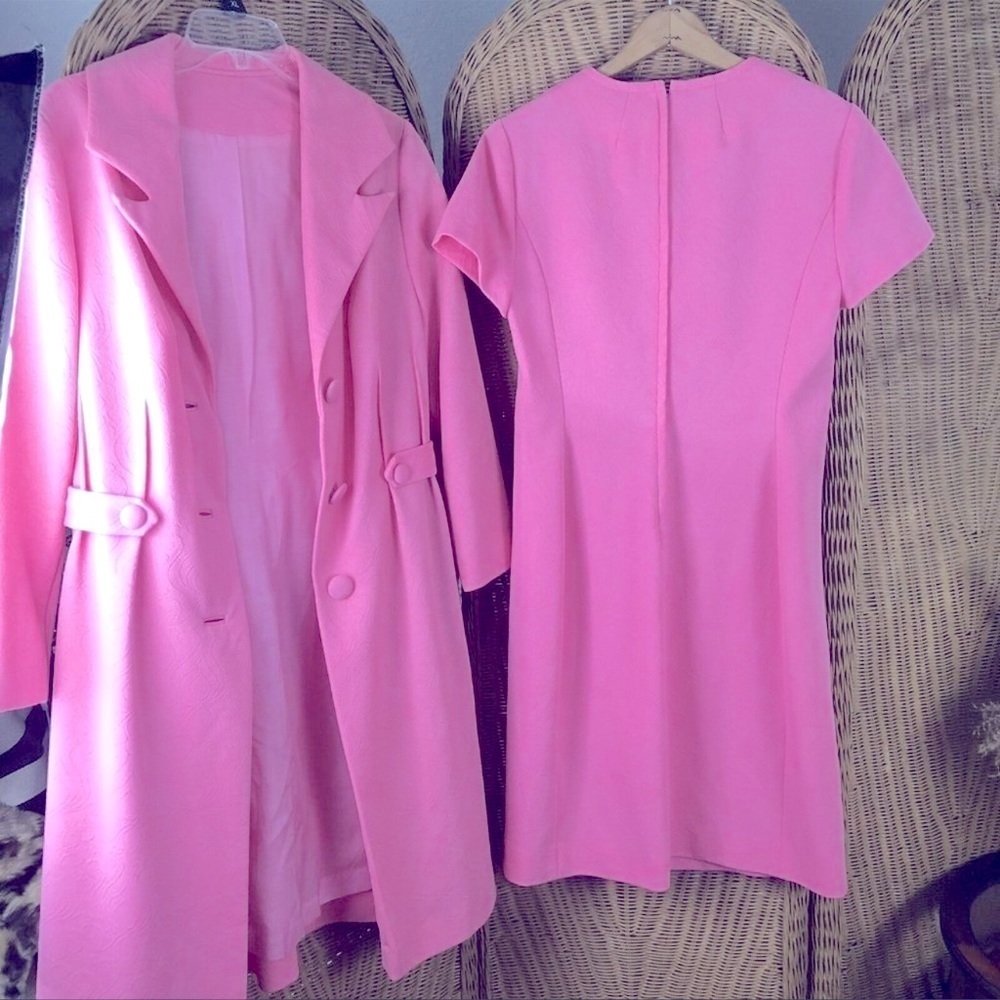 Vintage Mod Edith Flagg Dress Jacket Set Barbie Pink … - Gem